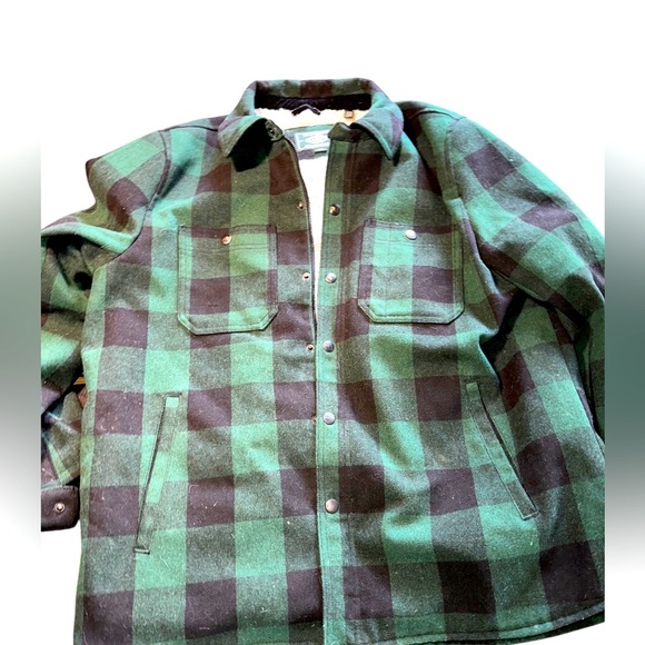 Bass | Jackets & Coats | Mens Bass Large Wool Poly Blend Plaid Barn ...